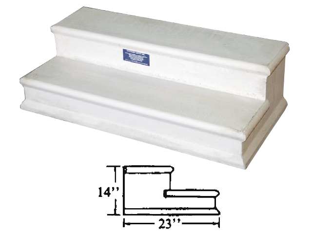 Cox Hardware and Lumber - Concrete 2 Step, 14 In H x 22 In D x 48 In W