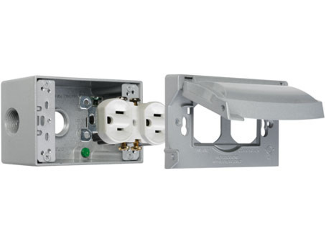 Cox Hardware and Lumber - Duplex Outlet Kit with Flip Cover
