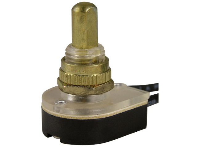 Cox Hardware and Lumber - Push Button Maintained Contact Switch, Brass ...