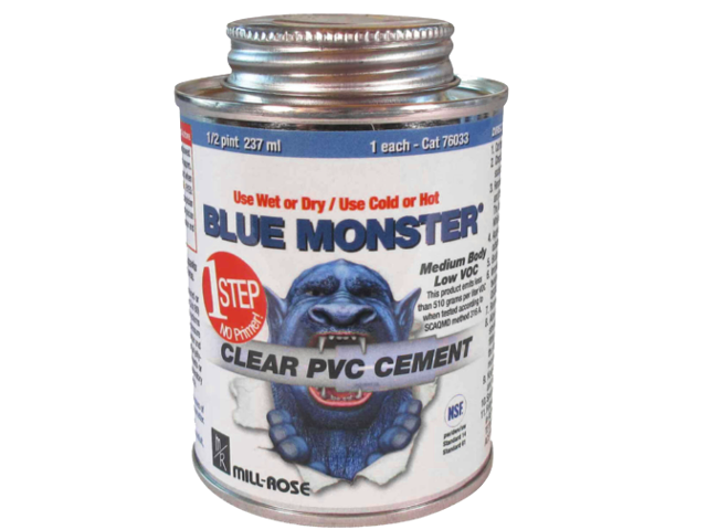 Cox Hardware and Lumber - Blue Monster Clear PVC Cement (Sizes)