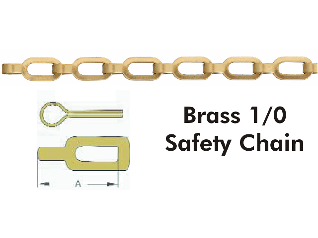 Cox Hardware and Lumber - Brass Safety Chain #1/0 Solid Brass