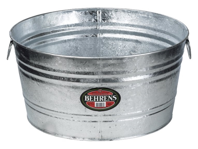 Large Galvanized Wash Tub Vintage European Galvanized Laundry Tub