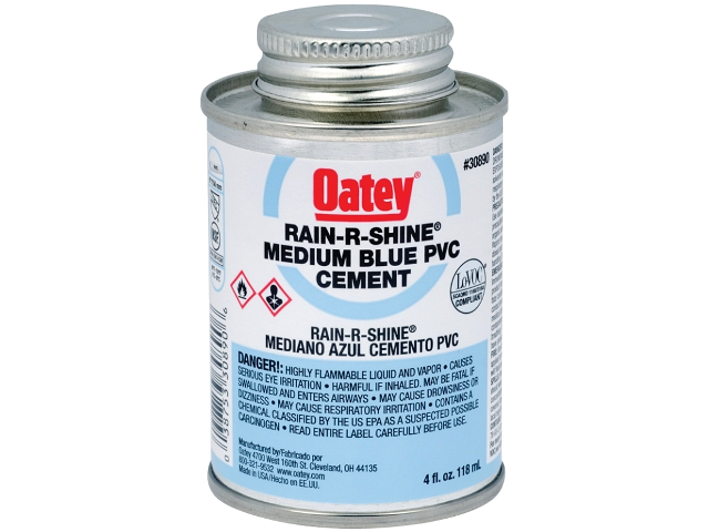Cox Hardware and Lumber - Oatey Rain-R-Shine Medium Blue PVC Cement ...