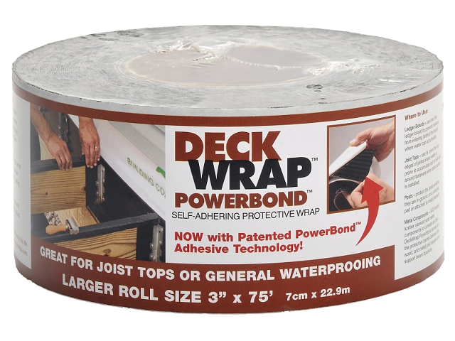 Cox Hardware and Lumber - Powerbond Black Deck Wrap, 3 In x 75 Ft
