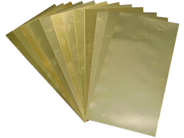 Cox Hardware and Lumber - Brass Shim Stock Assortment, 6 In x 12 In