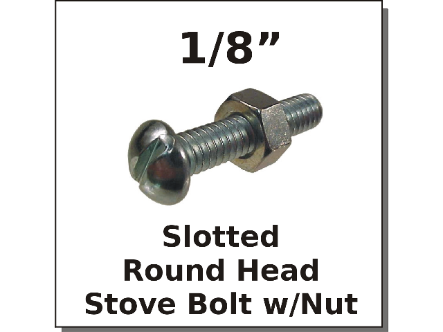 Cox Hardware and Lumber - 1/8 Round Slot Stove Bolts w/Nut