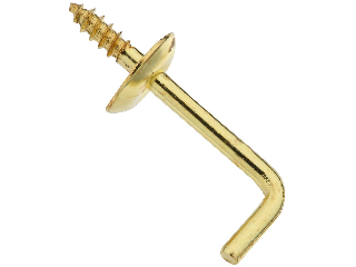 Cox Hardware and Lumber - Shoulder Hook V2025 Solid Brass 3/4 In, 4 Pack