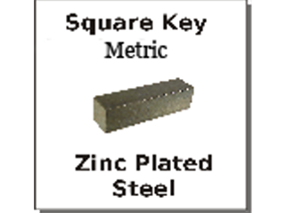 Cox Hardware and Lumber - 12 Inch Metric Square Key Stock Zinc Plated